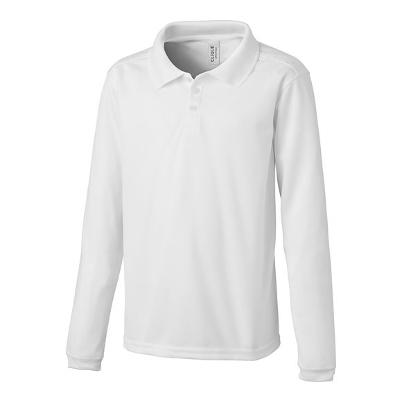 Clique | Shirts & Tops | Nwt Clique White Long Sleeve Spin Youth Polo ...